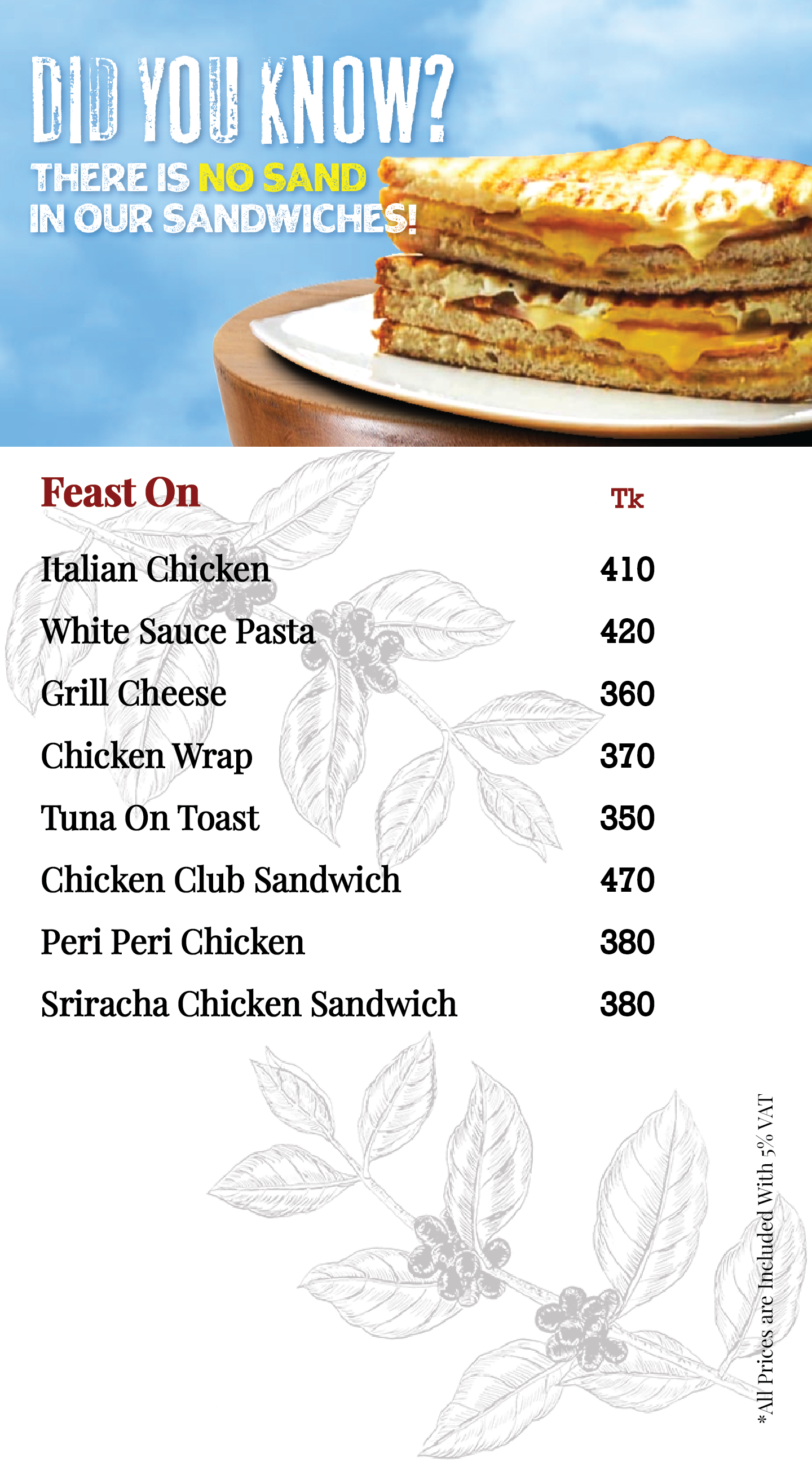 Crimson Cup BD Menu | Coffee, Drinks & Snacks in Dhaka